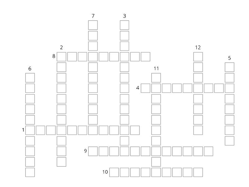 Prefixes with Hypo, Under, Sub, Hyper, Over, & Super - Crossword