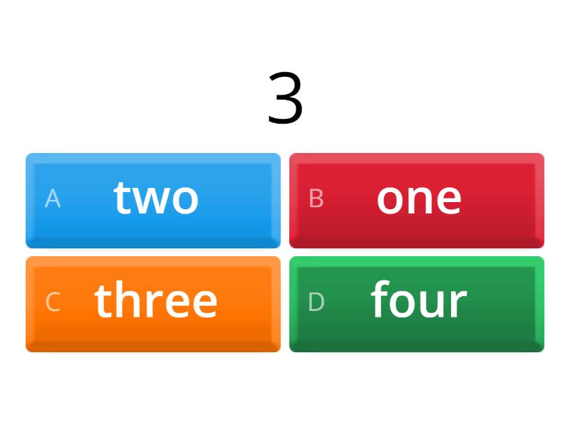 Numbers Wordwall