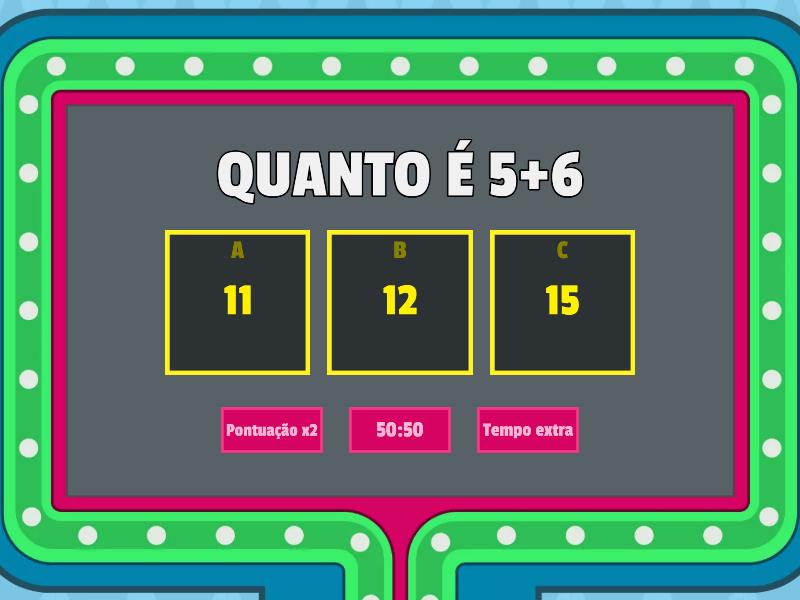 MATEMÁTICA - Gameshow quiz