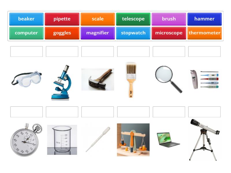 Scientists' tools - Match up