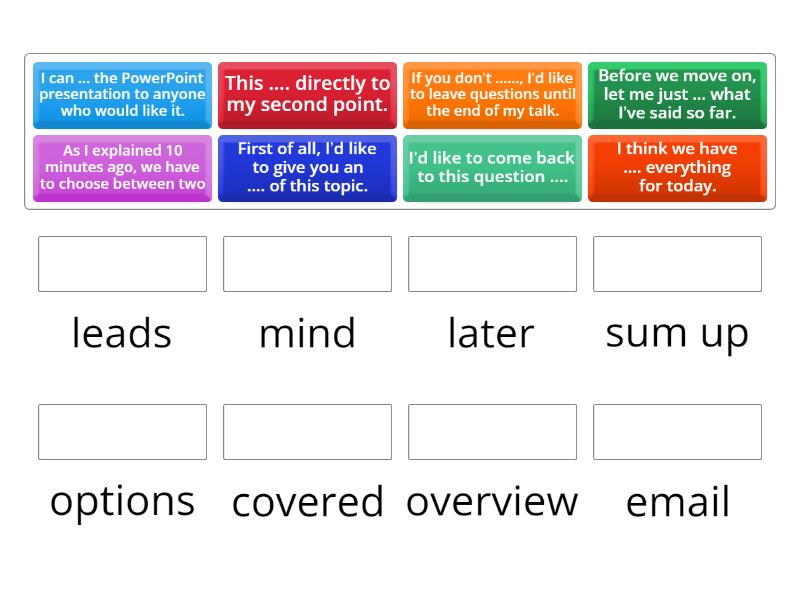 Practice. Lesson 6 (vocabulary) - Match up