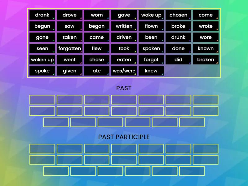 Past or Past Participle - Group sort