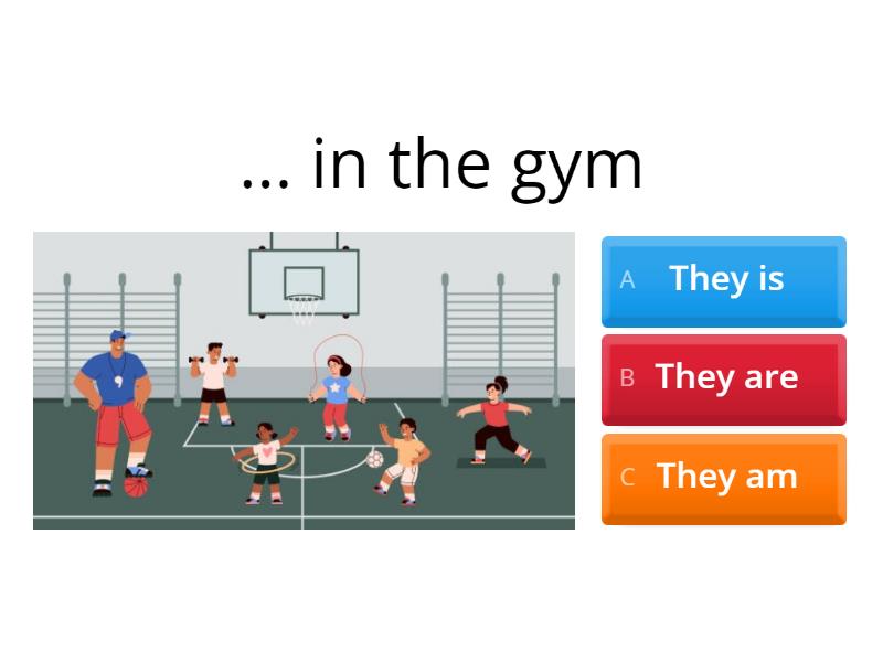 Verb to be and places of the school - Quiz