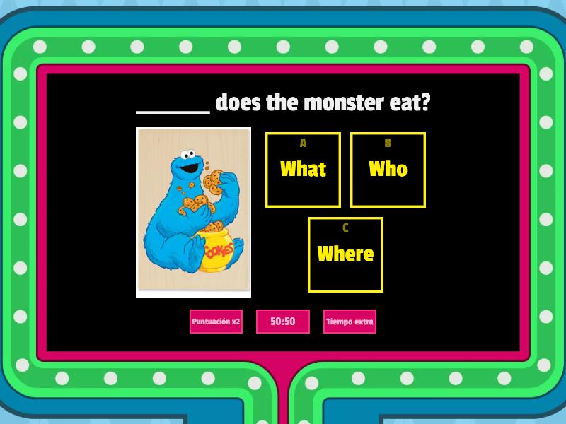 Monsters WH questions . - Gameshow quiz