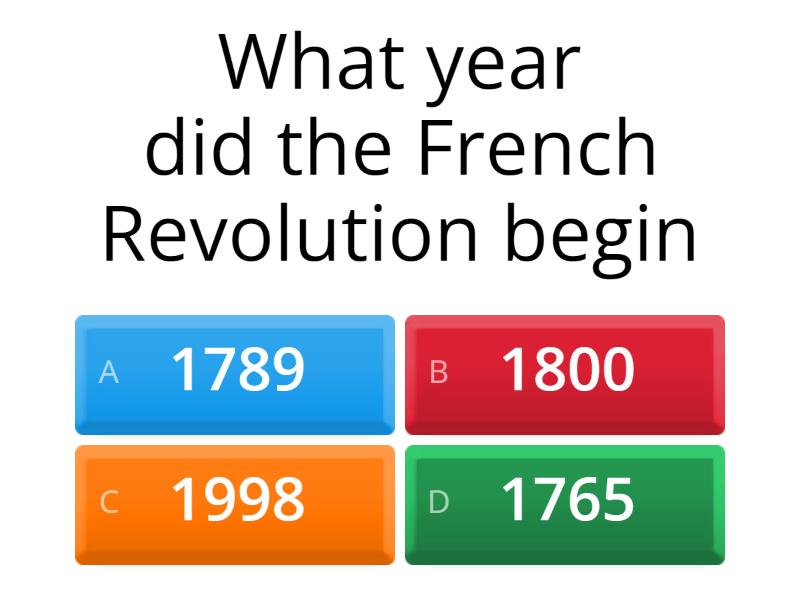 French revolution - Quiz