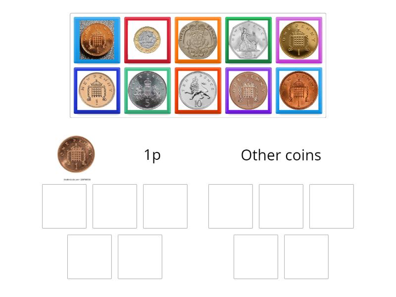 1p coin recognition - Group sort