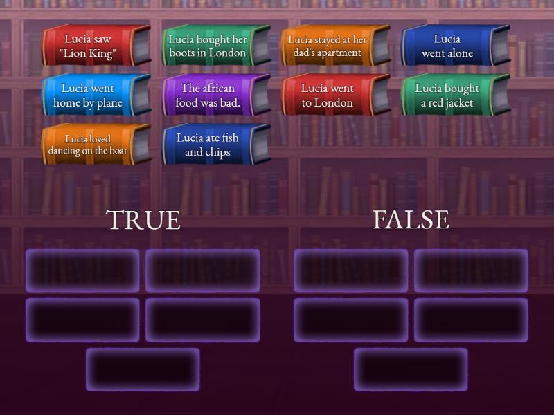 Past Simple // True False // Listening - Group sort