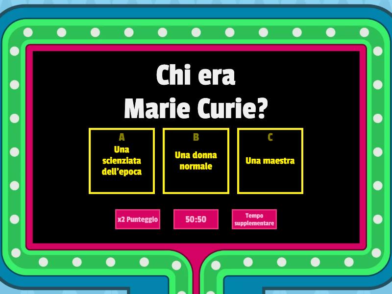 Quiz su Marie Curie - Concurso de preguntas