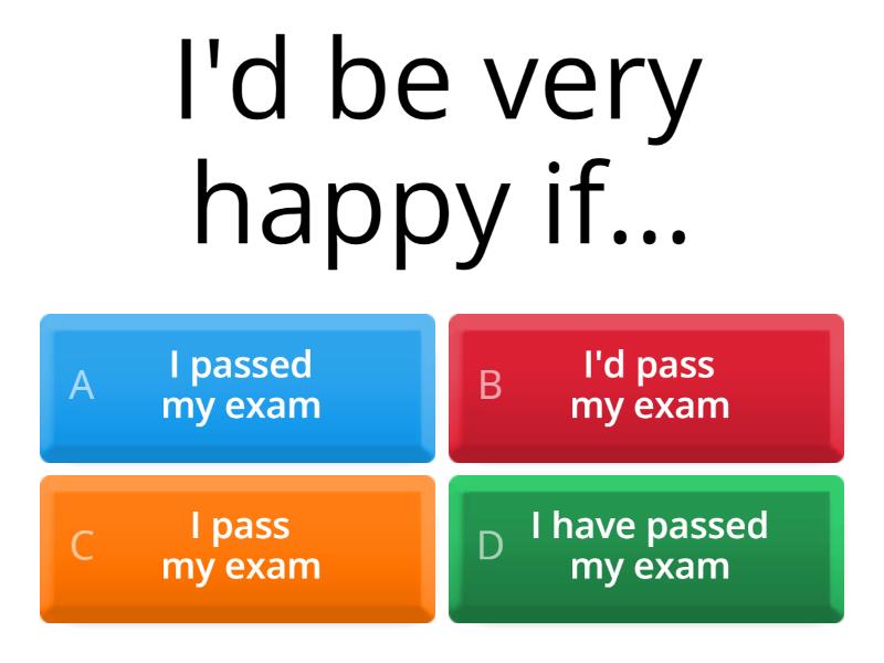 Zero, First and Second conditional - Cuestionario