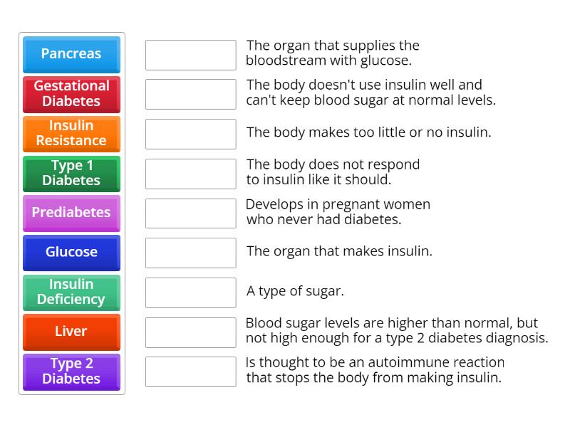 What is Diabetes Matching Game - Match up