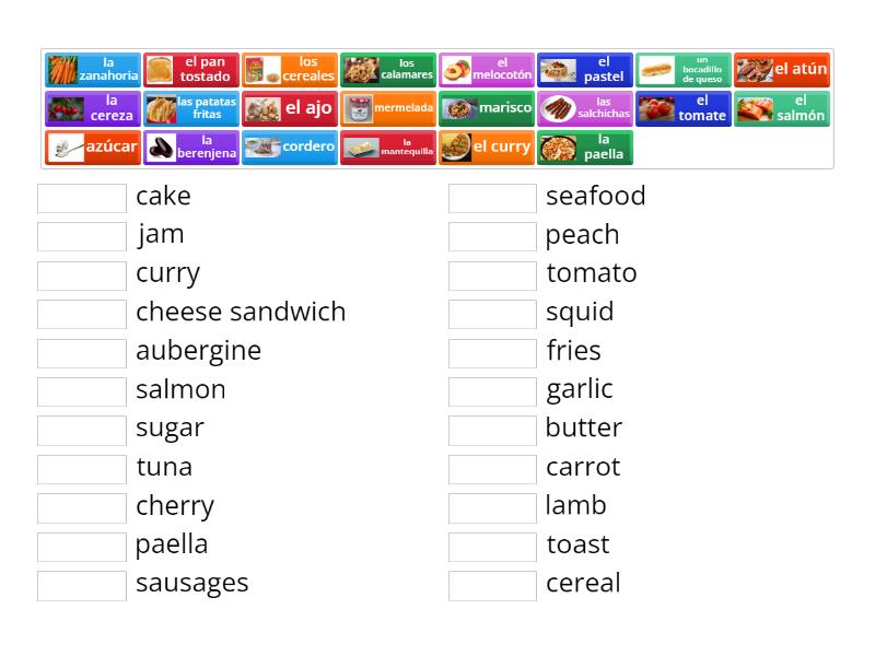 La comida (parte 2) - Match up