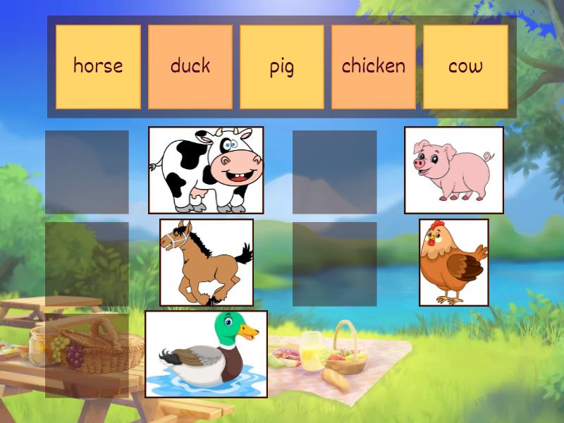 Big and small animals - Match up