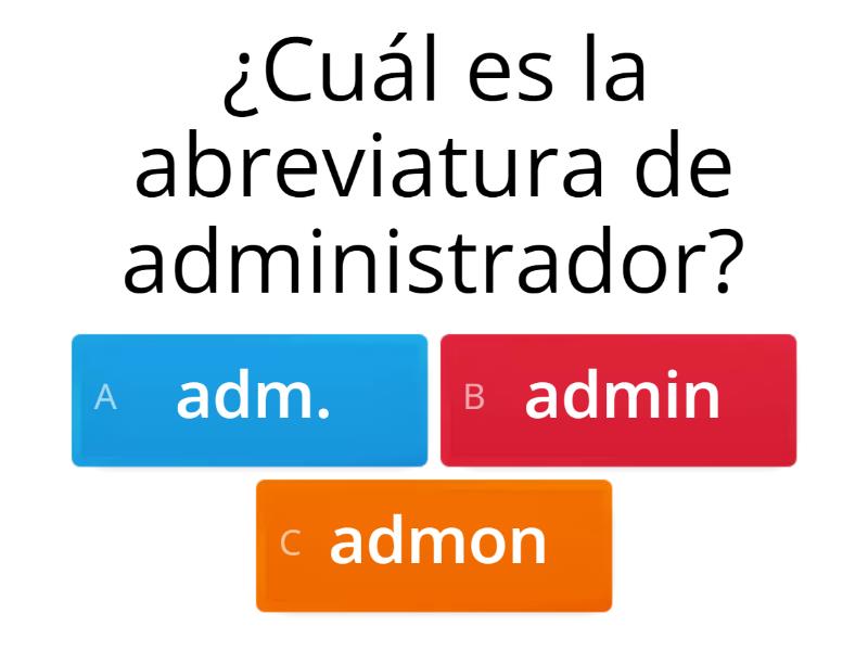 Abreviaturas - Cuestionario