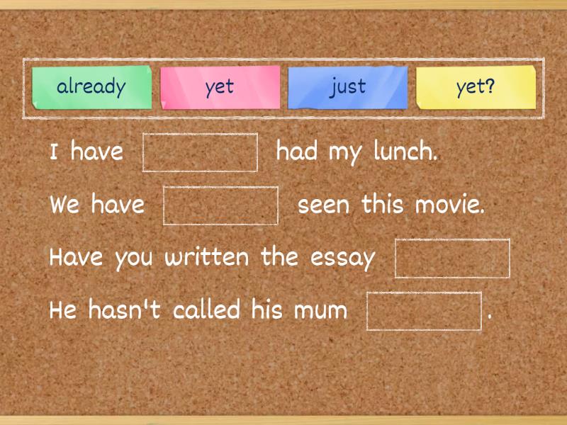Present Perfect - Complete the sentence