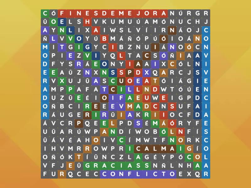 manejo y resolución de conflictos - Sopa de letras