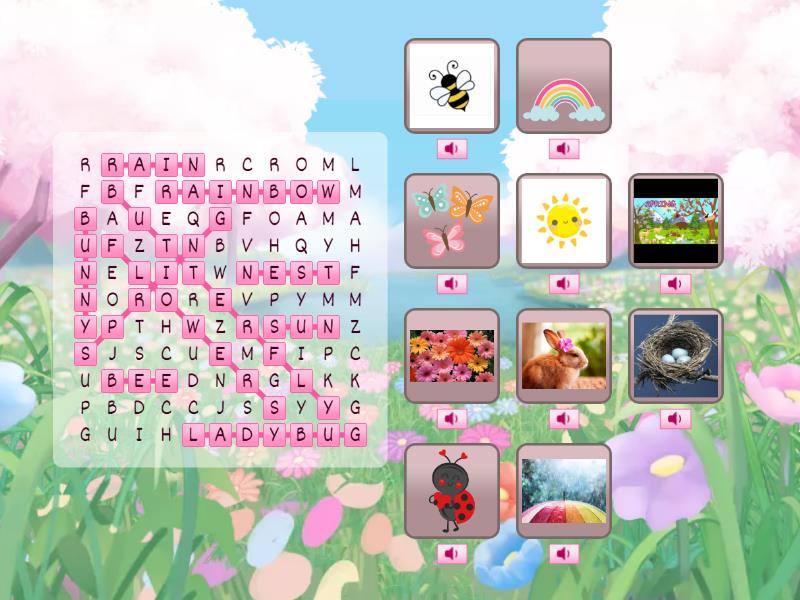 Welcome spring! - Wordsearch