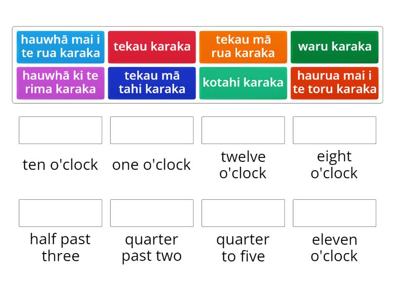Te Wā - Karaka - Match up