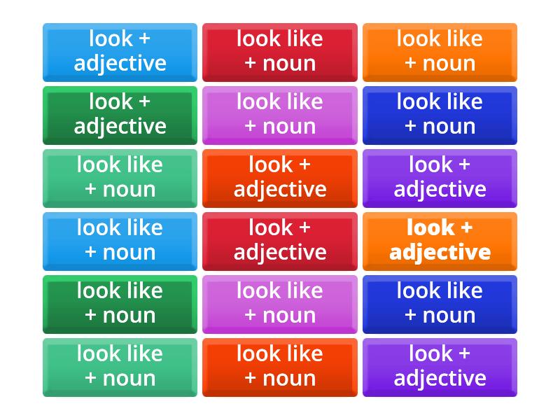 look + adjective & look like + noun - Vire as peças