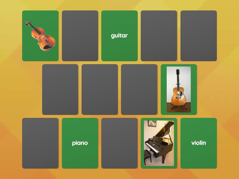 Musical Instrument Match - Matching pairs