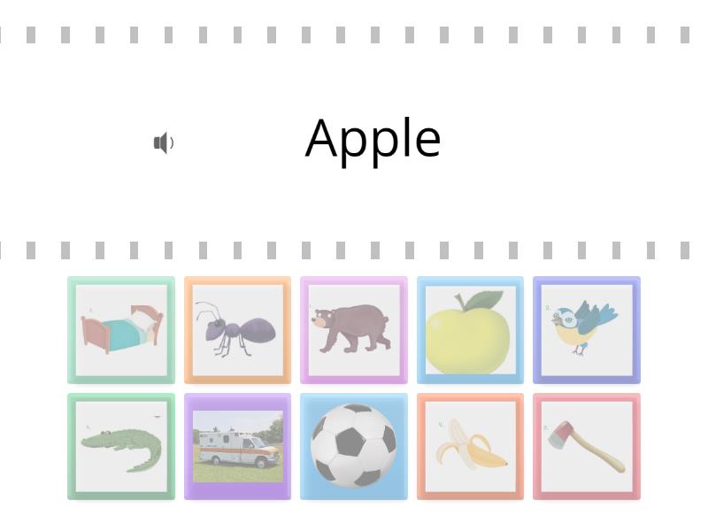 Phonics_Letter A and B - Find the match