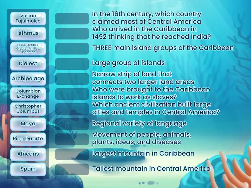Module 3: Caribbean & Central America - Match up