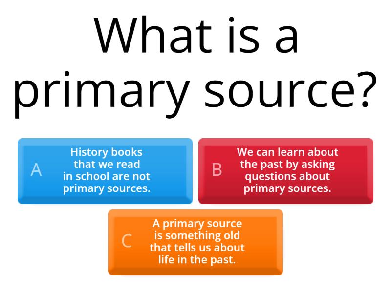 Primary sources - Quiz