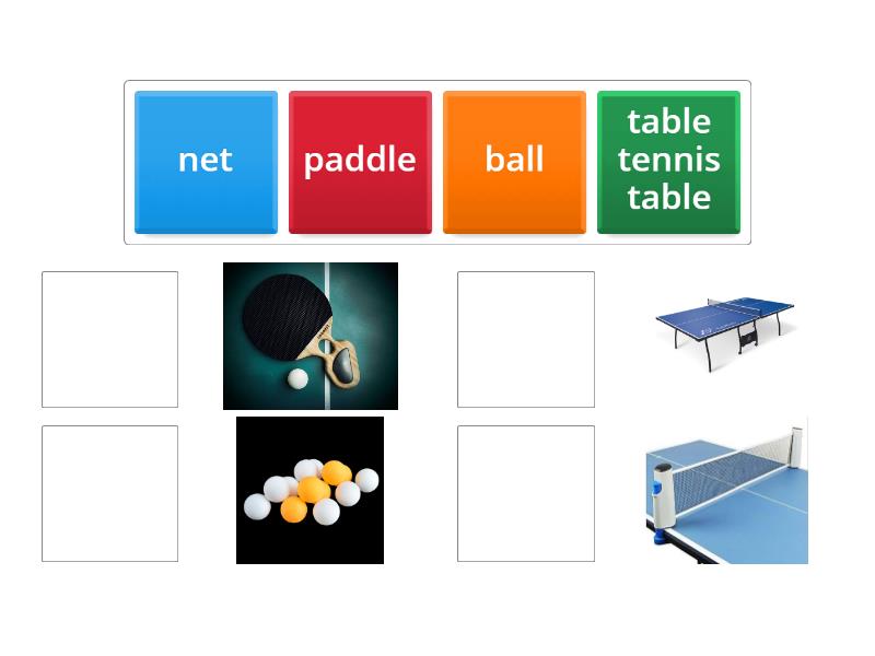 Table Tennis Vocabulary - Match up