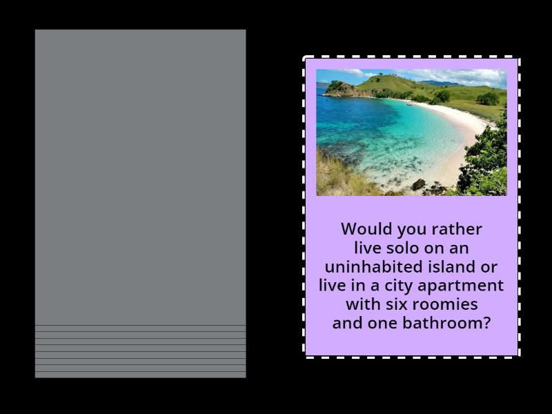 Would you rather/prefer...? - Speaking cards