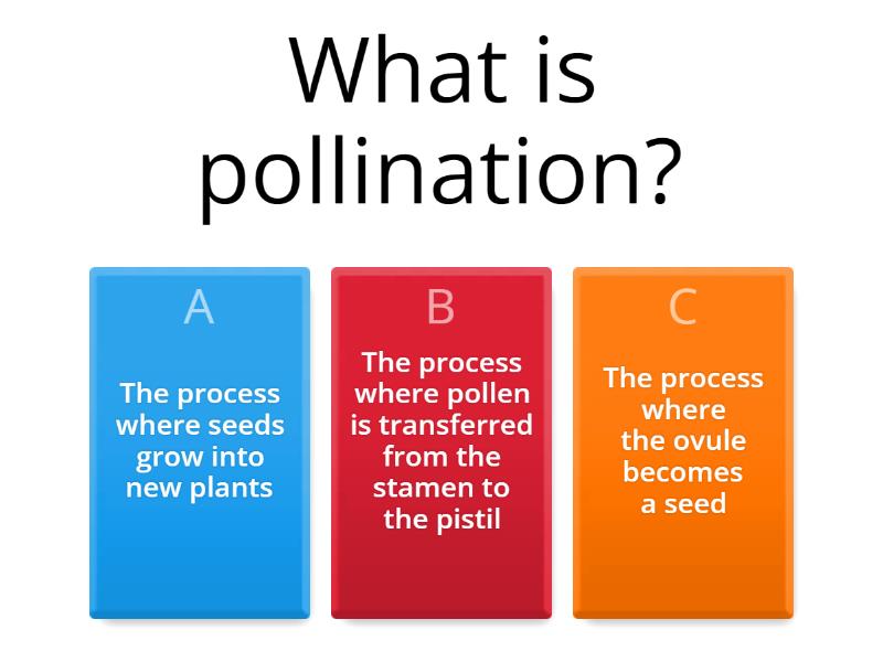 The processes of pollination, fertilization, and germination - Quiz