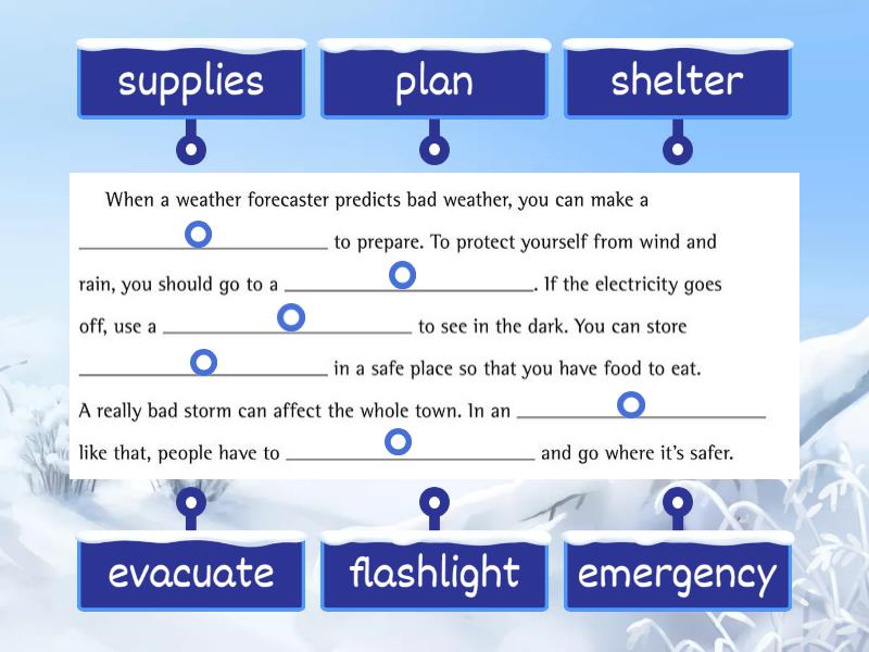 Our World 5 - Unit 1 Extreme Weather (Vocabulary 2) - Labelled diagram