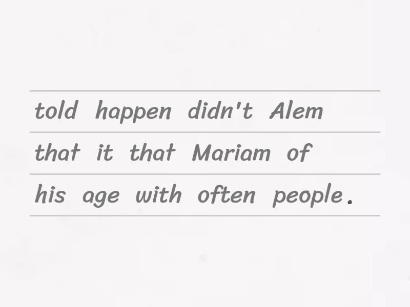 Refugee Boy (p128) - Mariam said... - Unjumble