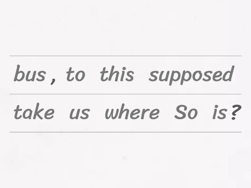 Wrong Bus - Unjumble