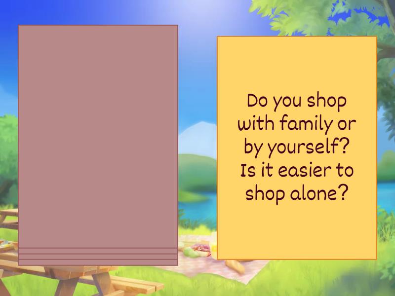 Grocery Shopping - Speaking cards