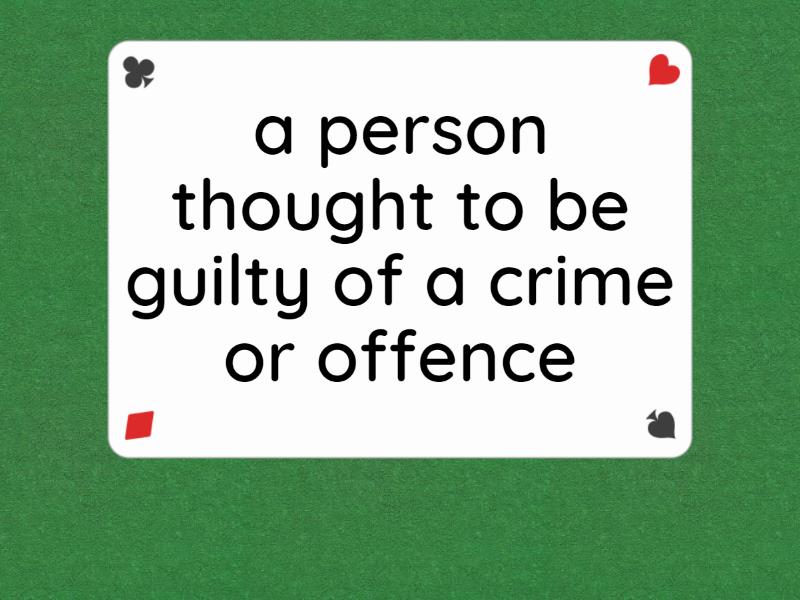 CRIME VOCABULARY - Flash cards