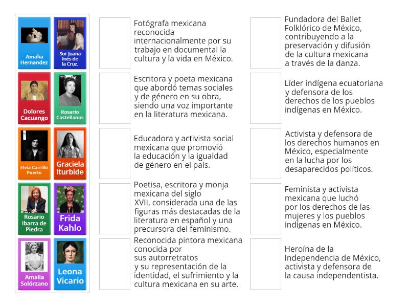 mujeres importantes - Match up