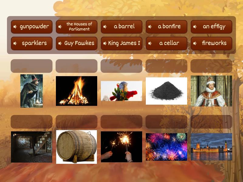 It's Bonfire night! Vocabulary - Match up