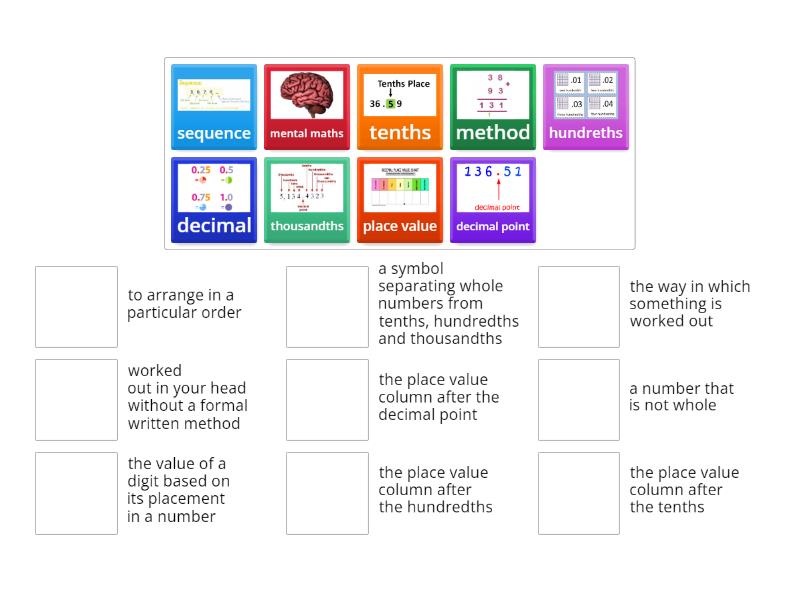 Decimals - Match up