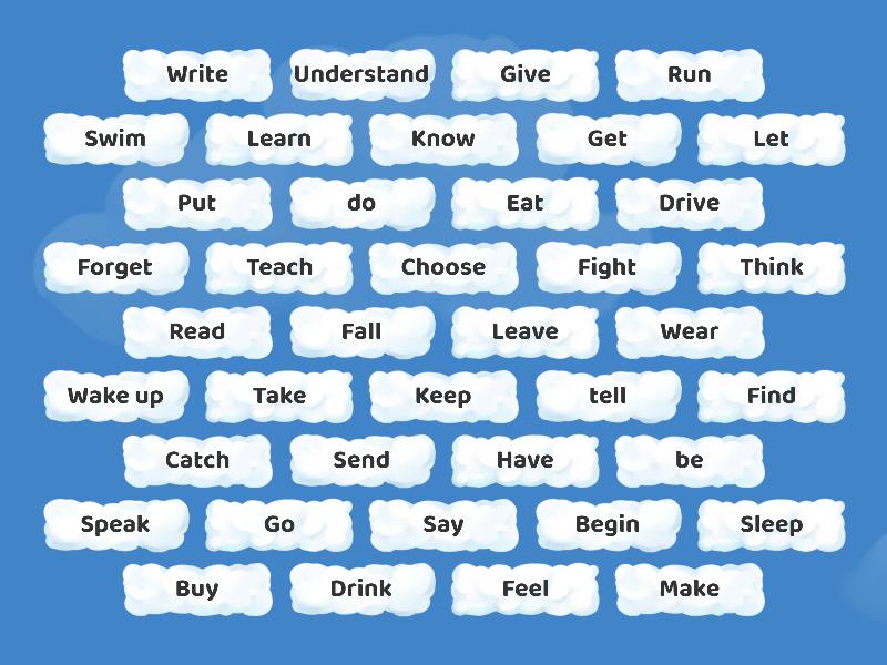 Irregular verbs - 2nd column - Flip tiles