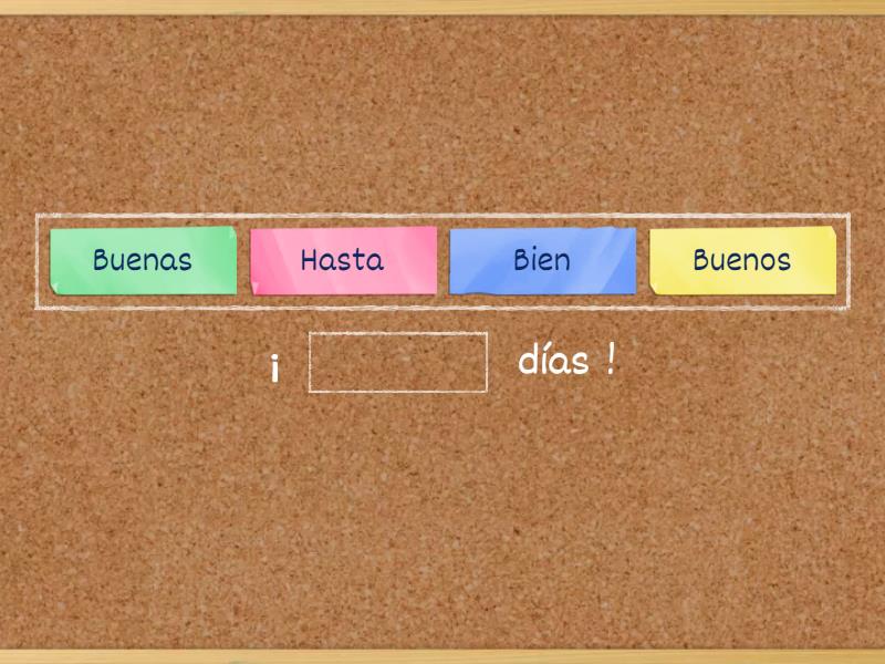 Saludos y despedidas - Complete the sentence