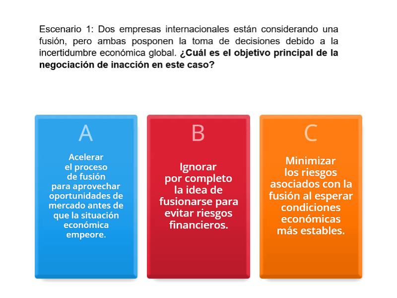 EQUIPO 2 Negociación de inacción - Cuestionario