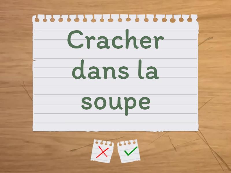 Les expressions idiomatiques: la nourriture: partie I - Flash cards