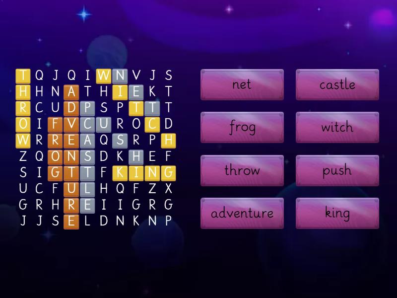 Castle Adventure Word Search - Wordsearch