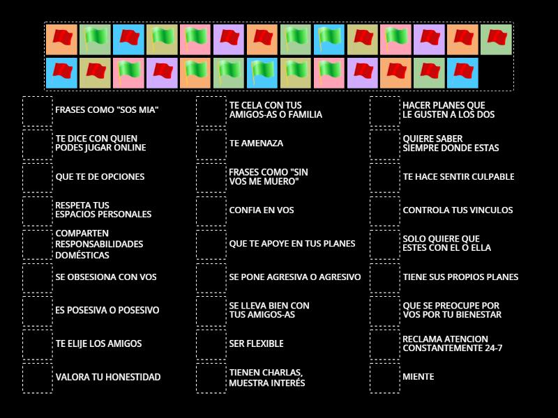 RED FLAG-GREEN FLAG - Match up