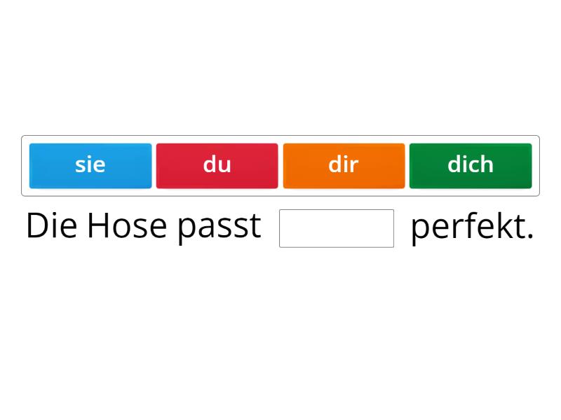 DaZ A1.2 L13 Personalpronomen in Dativ (Verben: gehören, stehen, passen ...