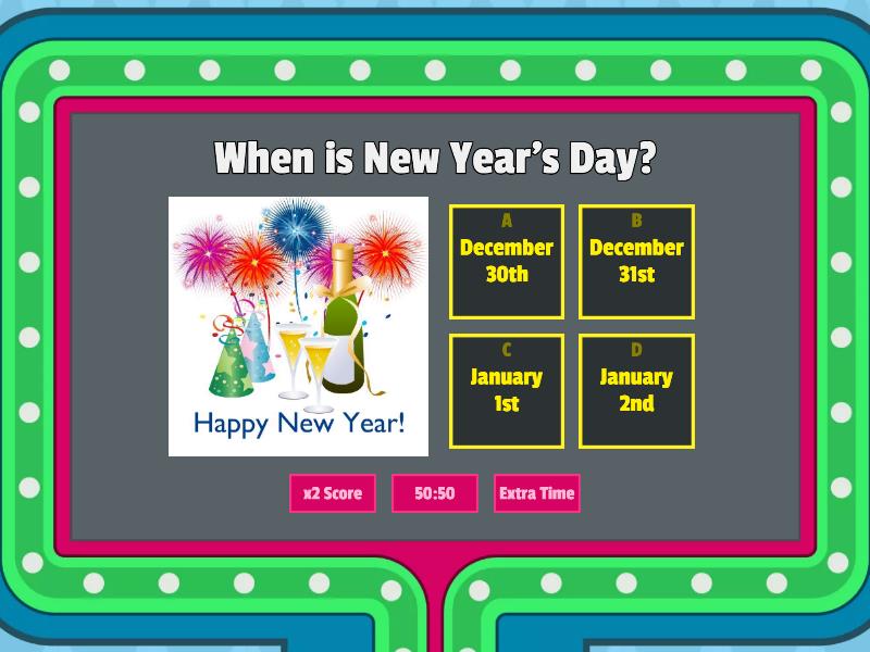 Special Day Quiz - Gameshow quiz