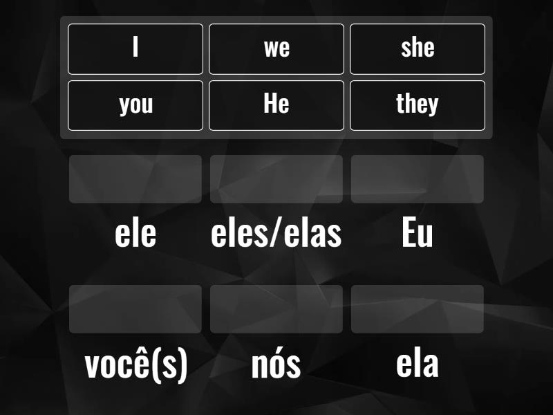 pronouns in play - Match up