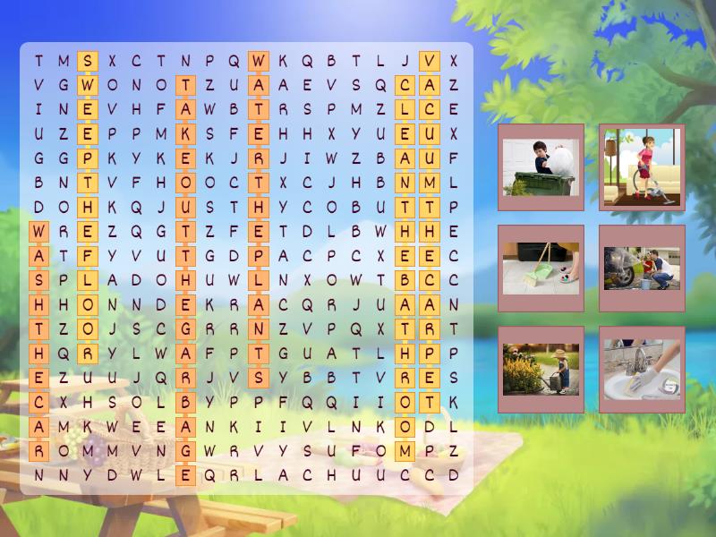 chores word search 2 - Wordsearch