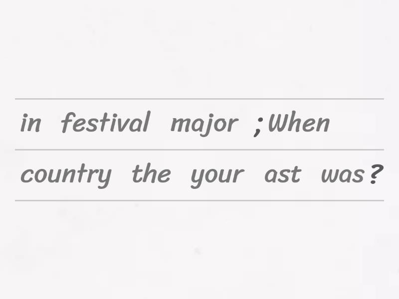 Simple past - jumbled sentences - Unjumble