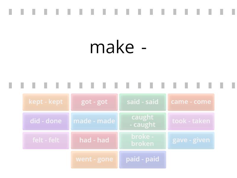 irr verbs part1 - Find the match