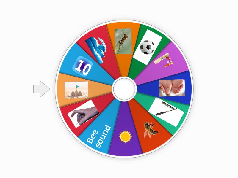 Lesson 2 spelling words - Spin the wheel